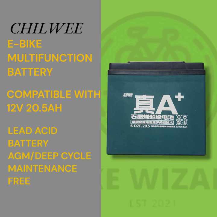 Electric Bike Battery Chilwee Lead Acid Battery 6-DZF-20.5 (12v 20AH ...