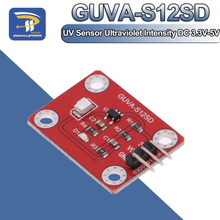 UV Sensor 240-370nm GUVA-S12SD 3528 Solar Ultraviolet Intensity Module DC 3.3-5V For Arduino ...
