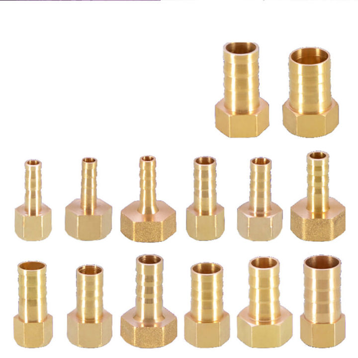 Brass Hose Pipe Fitting Couping 6 8 10 12 14 16mm Barb Tail 1 8 1 4 3 8