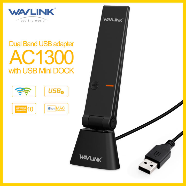 Wavlink AC1300 Wireless Dual Band USB 3.0 Adapter Ultra-Fast 1300 ...