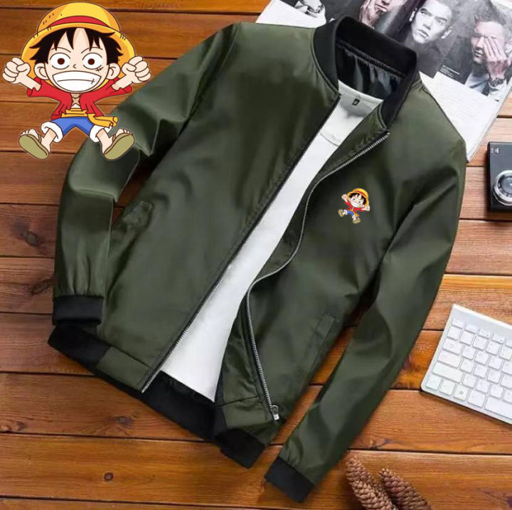 fashion bomber jacket unisex #onepiece #luffy style | Lazada PH