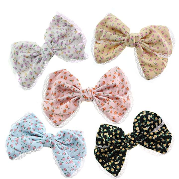 BROADWAY GEMS Ribbon Hair Clip Cloth Floral Small (HC60525-2) | Lazada PH
