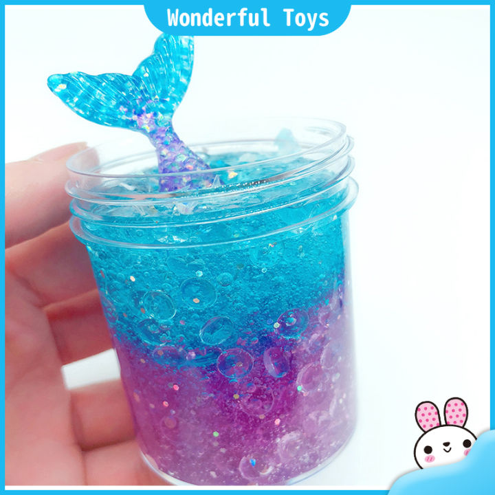 Wonderful Toys 120ML Slime Clay Mermaid Cotton Slime Kit Fluffy Mud ...