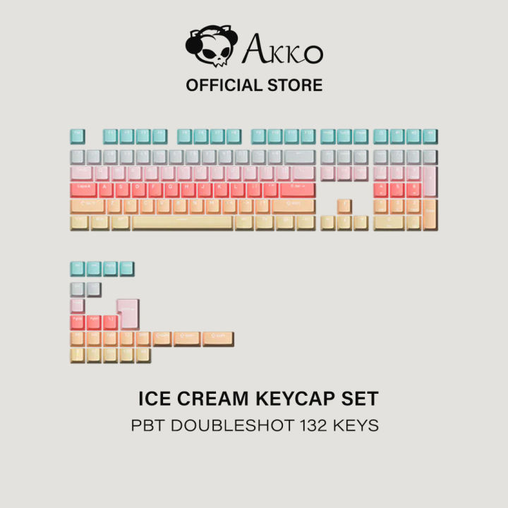 Akko Ice Cream Keycap Set - (OEM Profile) PBT Doubleshot 132 Keys | Lazada