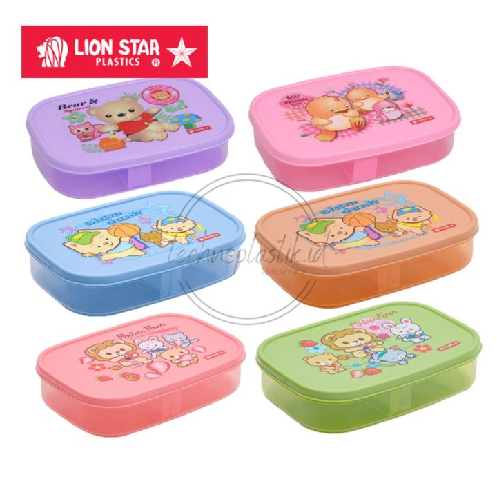 LIONSTAR Jessy Lunch Box Sekat 2 Kotak Makan Anak Lucu | Lazada Indonesia
