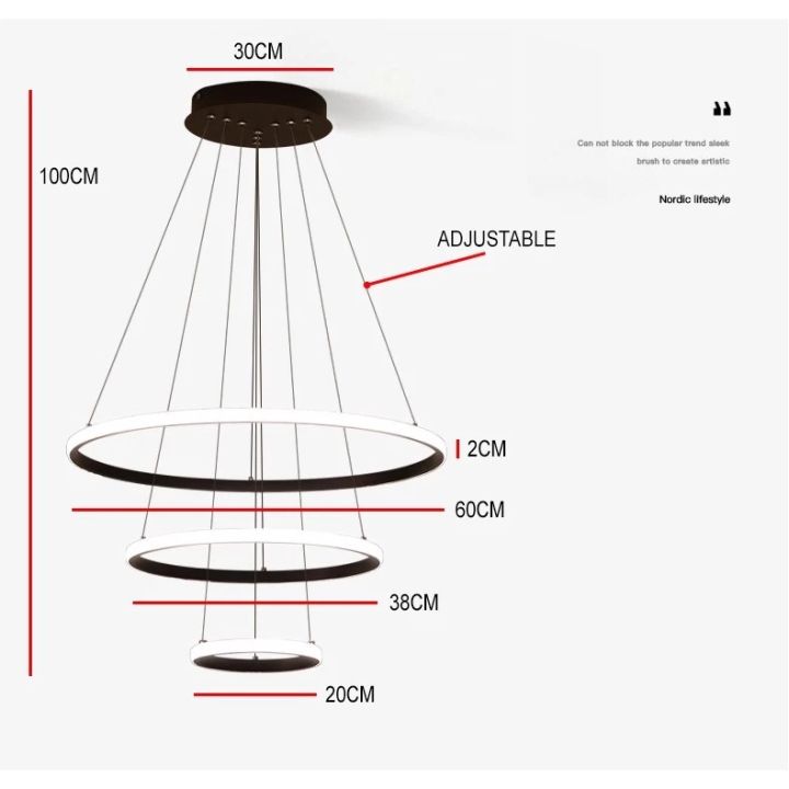 Y&C Nordic Led Lamp Living Dining Room Light Modern Chandelier Stair ...