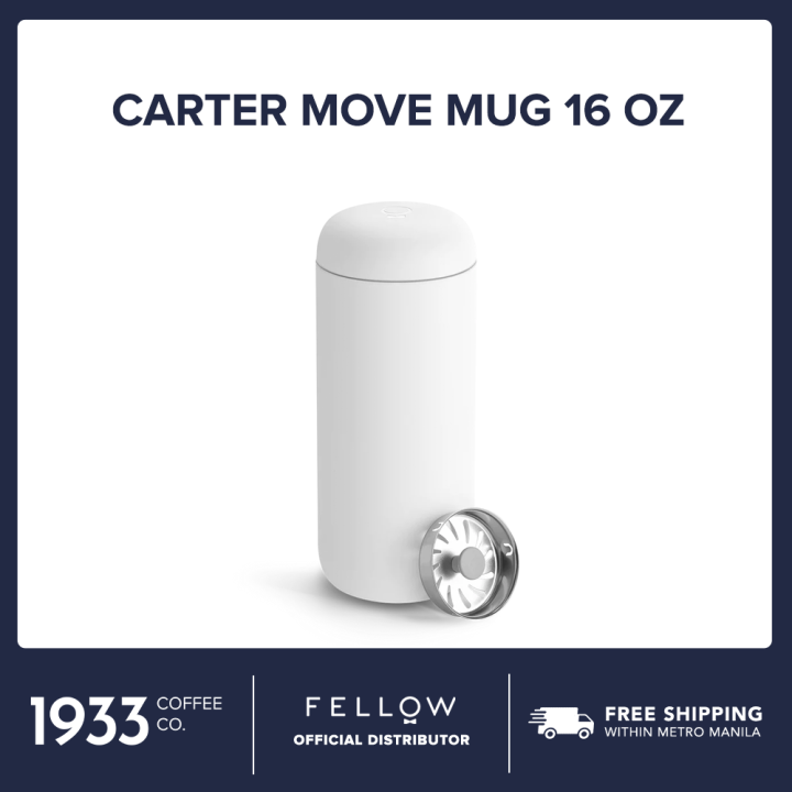 Fellow Carter Move Mug 16oz | Vacuum Heat Insulated Tumbler | Travel ...