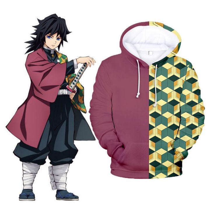 Demon Slayer:Kimetsu No Yaiba Tomioka Giyuu 3D Printed Hoodie Cosplay ...