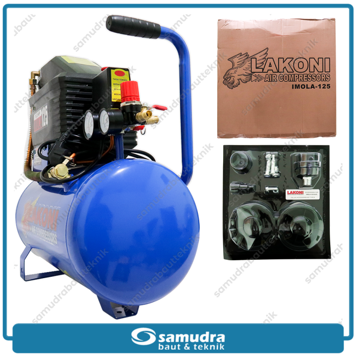 LAKONI IMOLA 125 AIR COMPRESSOR PORTABLE 1 HP KOMPRESOR UDARA ANGIN ...