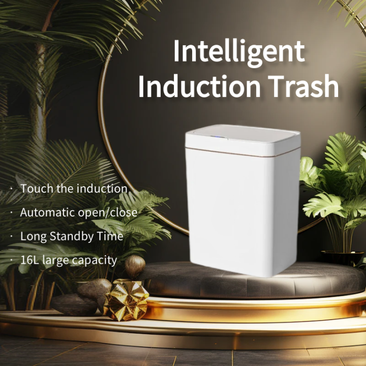 16L Smart Trash Can Non Touch Automatic Trash Bin With Cover Wireless ... 16L Smart Trash Can Non Touch Automatic Trash Bin With Cover Wireless ...