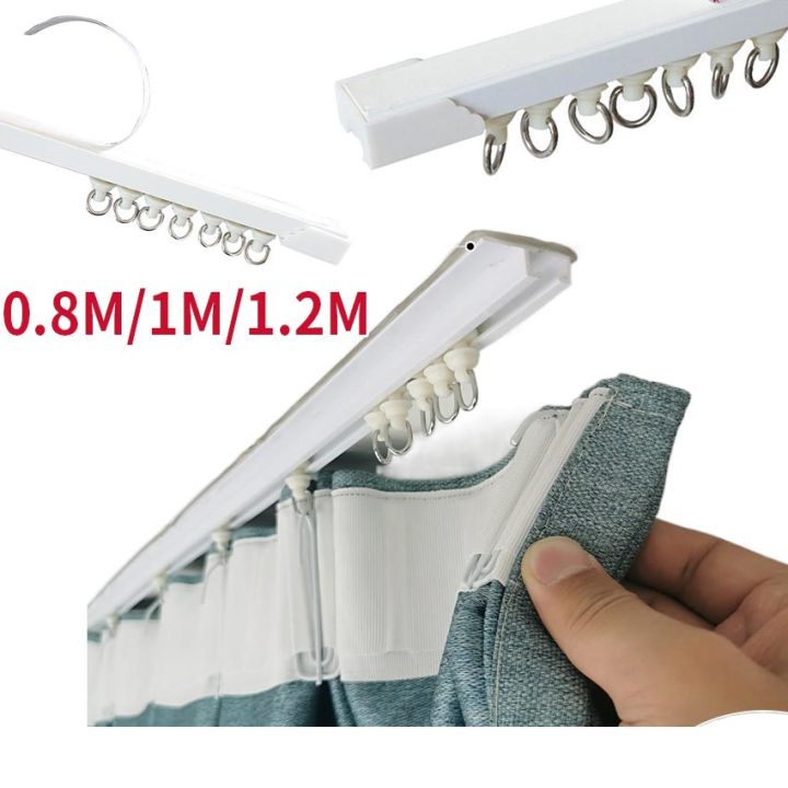 Curtain Track Rail for Door Cabinet Window Ceiling Self-adhesive Punch ...