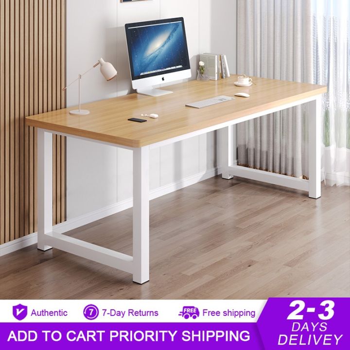 Coospro Home Office Desk Table Computer Furniture 120cm X 60cm 74cm Solid Wood + Stainless Steel ...