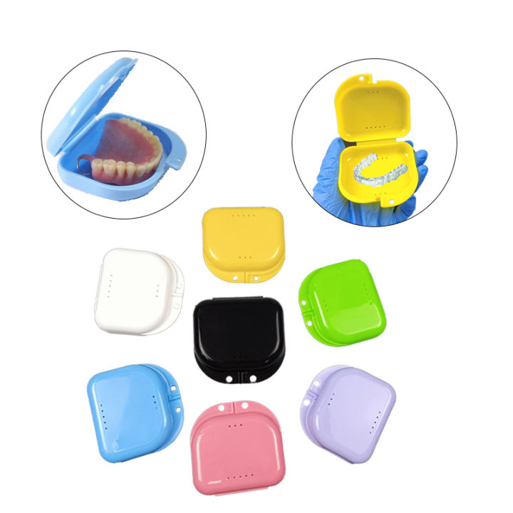 Denture Box Dental Retainer Portable Mouth Guard Container Supplies ...