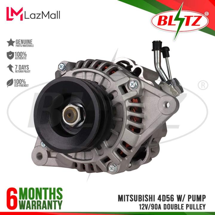 MITSUBISHI 4D56 W/ PUMP 12V/ 90A 2 PULLEY BLITZ ALTERNATOR ASSEMBLY 6 ...