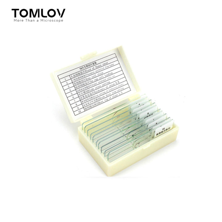 TOMLOV กล้องจุลทรรศน์ชุดสไลด์สไลด์การศึกษาการสังเกตการณ์สำหรับเด็ก ...