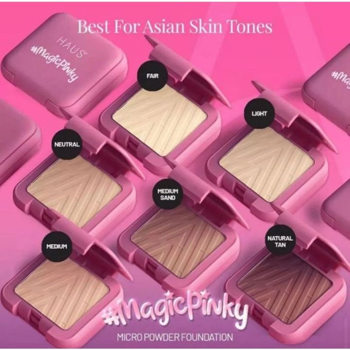 READY STOCK KINA X HAUS PINKY MAGIC COMPACT POWDER ORIGINAL 💚 | Lazada