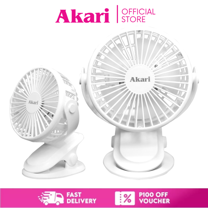 Akari 5" Rechargeable Clip Fan w/ LED (AJF-5025) - 1PC ONLY | Lazada PH