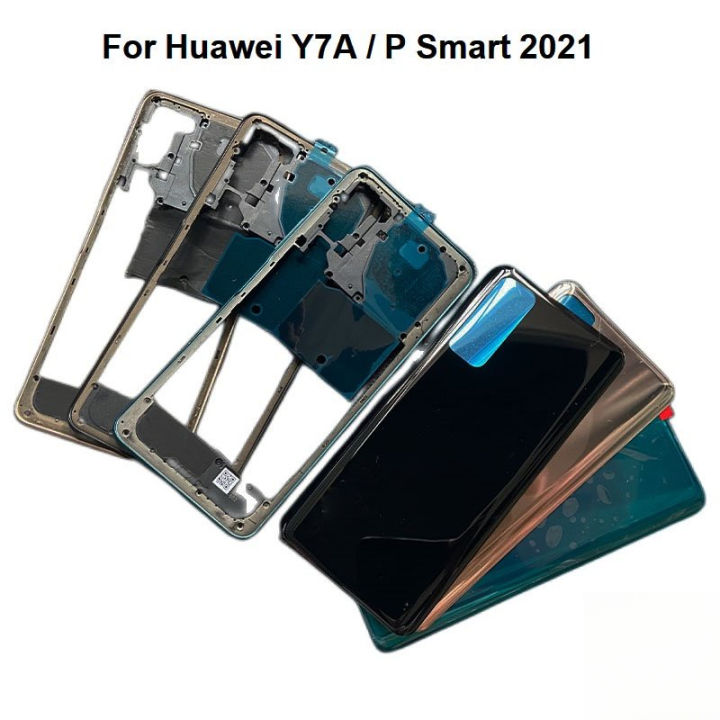 For Huawei Y7A Middle Frame Front Bezel Lcd Holder Metal Back Battery ...