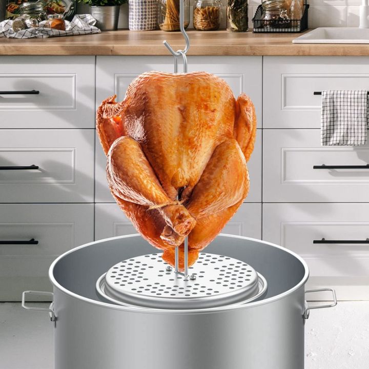 Vertical Chicken Roasting Stand Chicken Rack Roaster with Lifter Hook ...