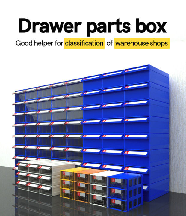 Plastic Desktop Stackable Modular Craft Small Parts Hardware Drawers ...