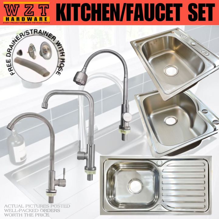 WZT STAINLESS STEEL HIGH QUALITY KITCHEN SINK FREE STRAINER / DRAINER ...