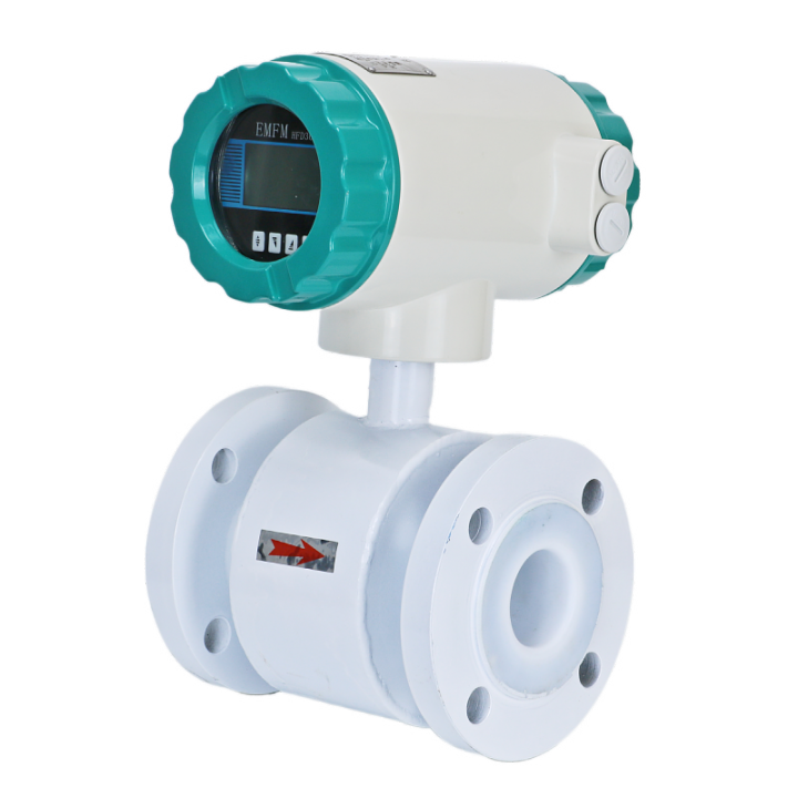 Intelligent electromagnetic flowmeter split integrated pipeline high-precision acid-base mud ...