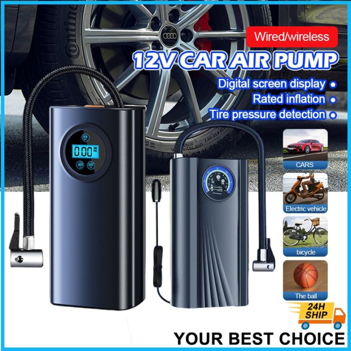Air Pump Portable Electric Air Compressor Digital Tire Pressure tire ...