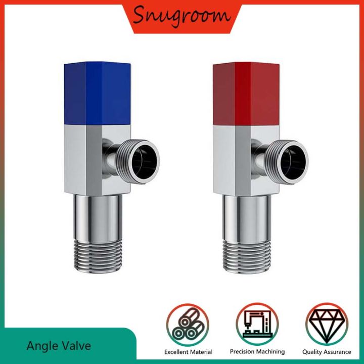 Snugroom G1/2 Brass Octagonal Hot And Cold Water Angle Valve With Check ...