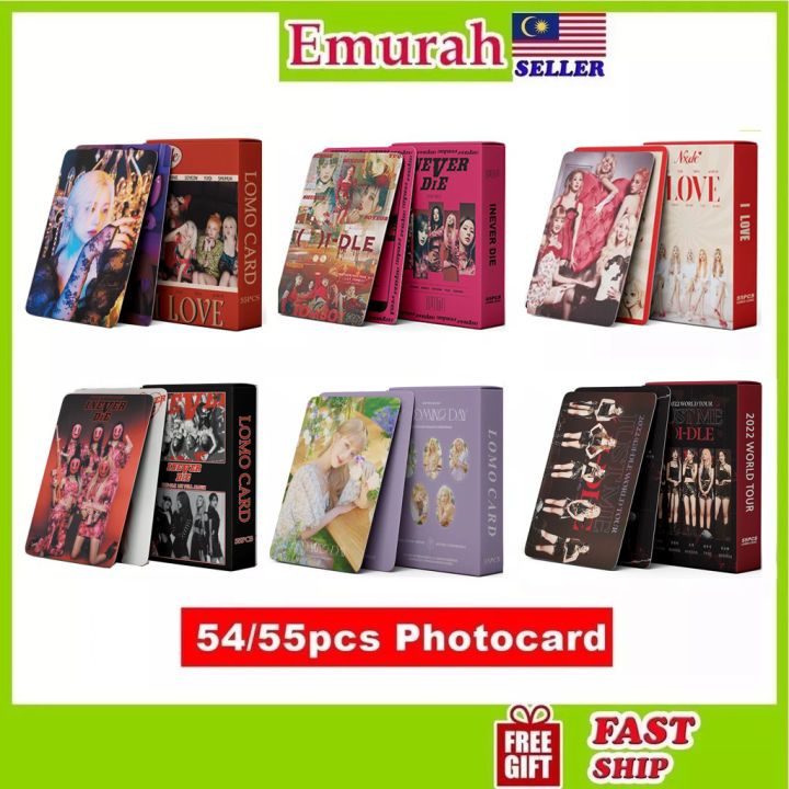 Gidle 55pcs LOMO CARD HEAT I DO I FEEL Nxde I Love I Never Die Photocard (G)I-DLE KPOP ...