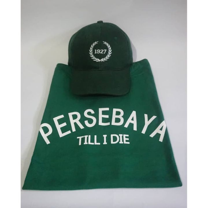 KAOS PERSEBAYA TILL I DIE PLUS TOPI BAJU TSHIRT BONEK WANI BAJUL IJO ...