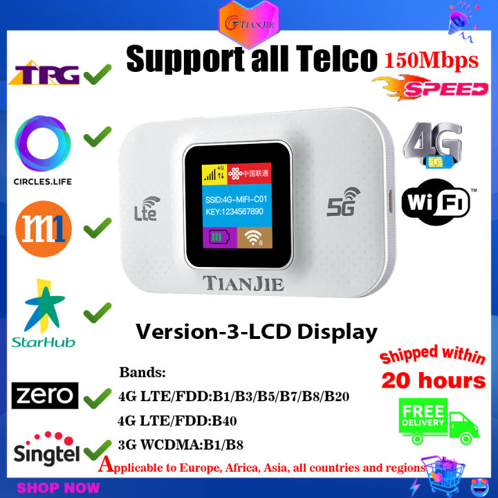 Wifi Router 4G Sim Card Pocket Wireless Wifi Mini Modem FDD/TDD Signal ...