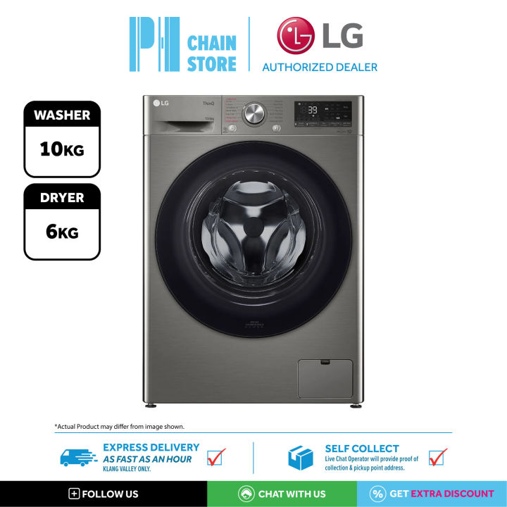 LG FV1410H3P 10KG/6KG FRONT LOAD WASHER DRYER WITH AI DIRECT DRIVE ...