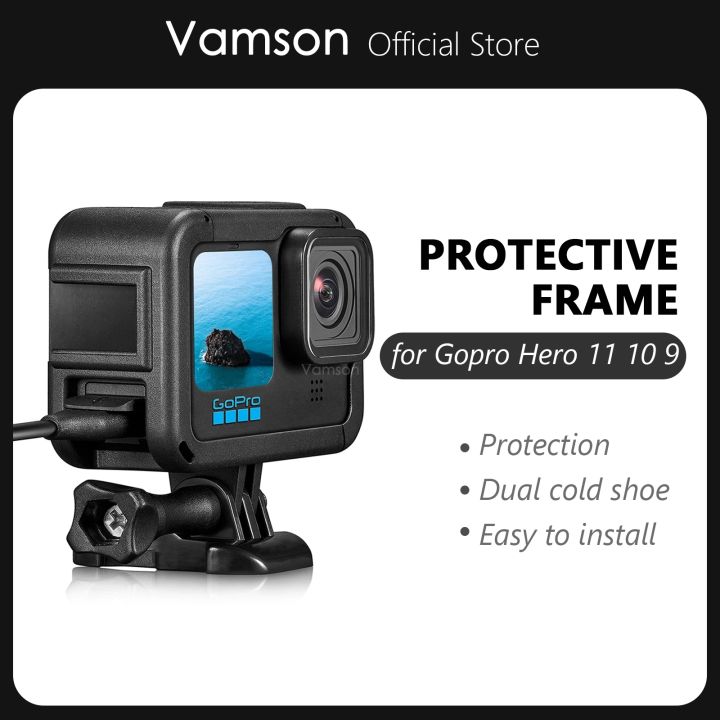 Vamson for GoPro Hero 12 11 10 9 Black Action Camera with Double Cold ...