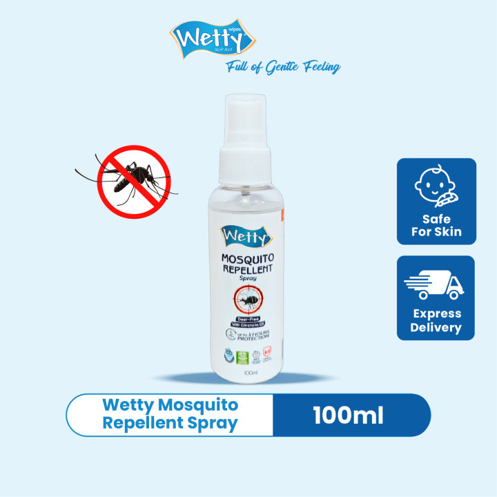 Wetty Mosquito Repellent Spray 100ml Anti-Mosquito Penghalau Nyamuk ...