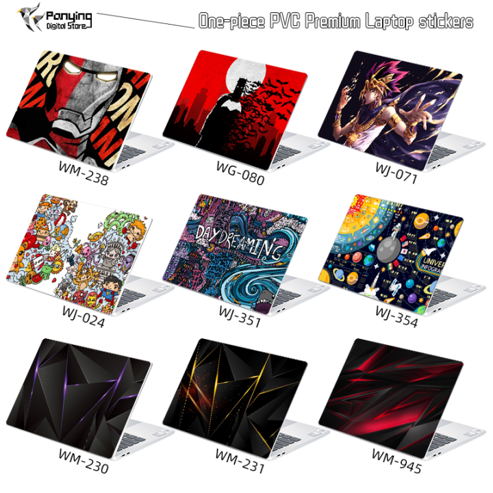 DIY laptop sticker laptop skin, anime characters/geometric cover, 10-17 ...