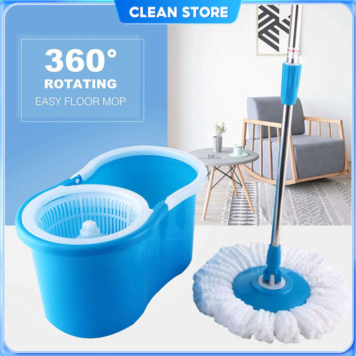 Magic spin mop with bucket 360° Rotating Floor Cleaning Plastic magic ...