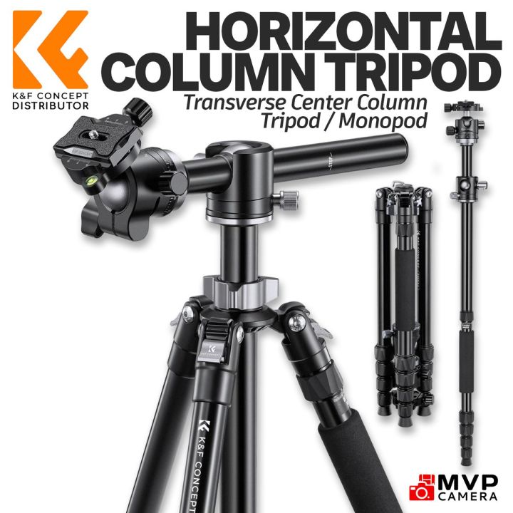 K&F KF CONCEPT 67” 1.7m Aluminum Tripod Monopod Transverse Center ...