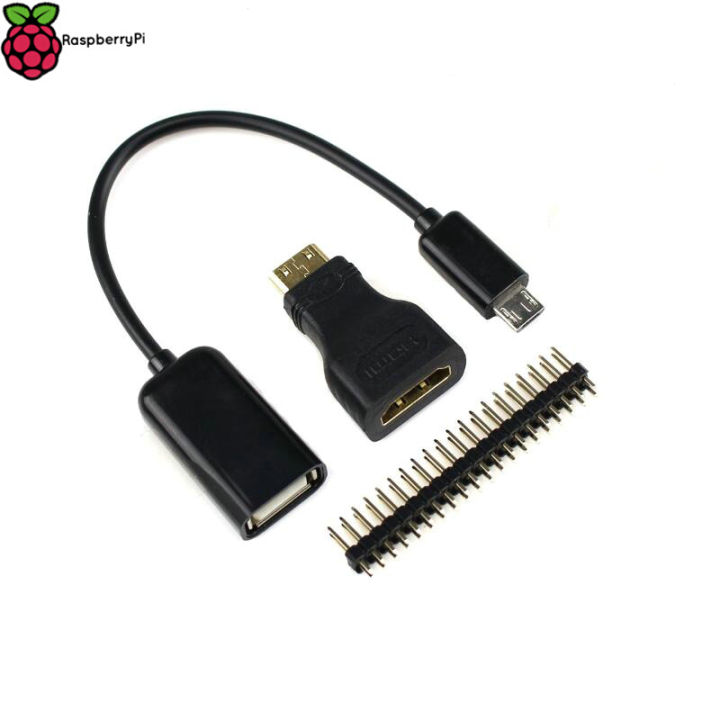 【Free Returns】 Raspberry Pi Zero W 3 in 1 Adapter Kit Mini HDMI to HDMI ...