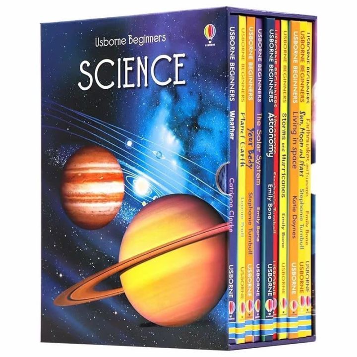 10 Books Gift Box Set English Usborne Beginners Science Primary Age 6 ...