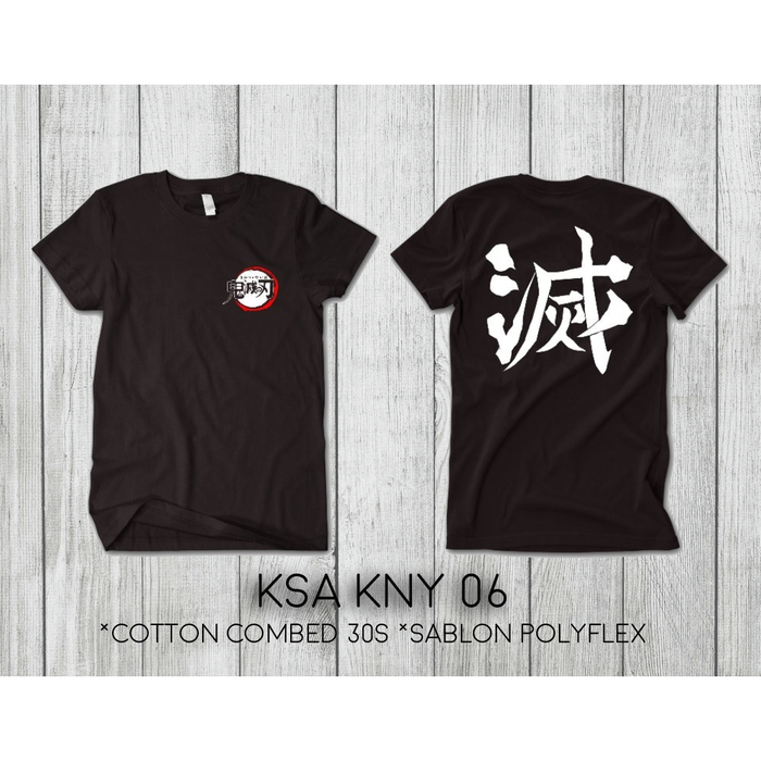 Kaos Anime Jepang Kimetsu no Yaiba Demon Slayer Semi Cosplay Hitam ...