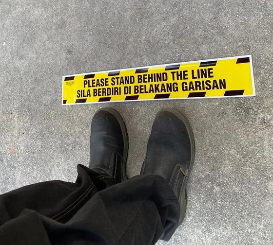 SOP Stickers - Please Stand Behind The Line / Sila Berdiri Di Belakang ...