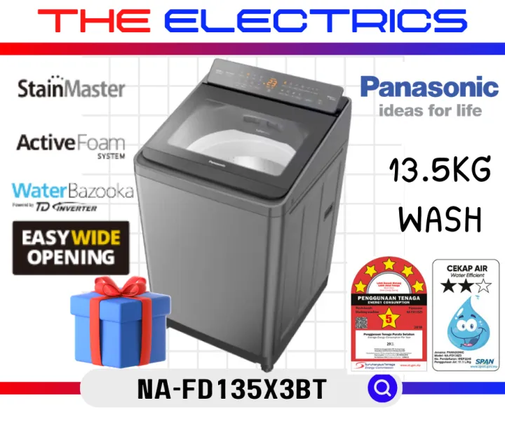 PANASONIC 13.5KG Powerful Clean & Convenient Top Load Washing Machine ...