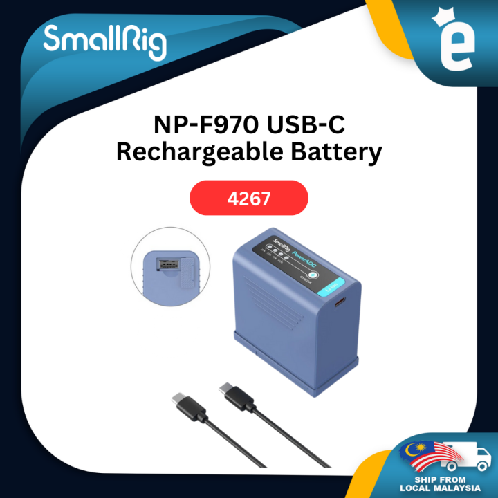 Smallrig NP-F970 USB-C Rechargeable Camera Battery For Camera, LED ...