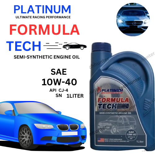 Platinum Ultimate Racing Performance Formula TECH Semi-Synthetic Engine OIL SAE 10W-40 API CJ-4 ...