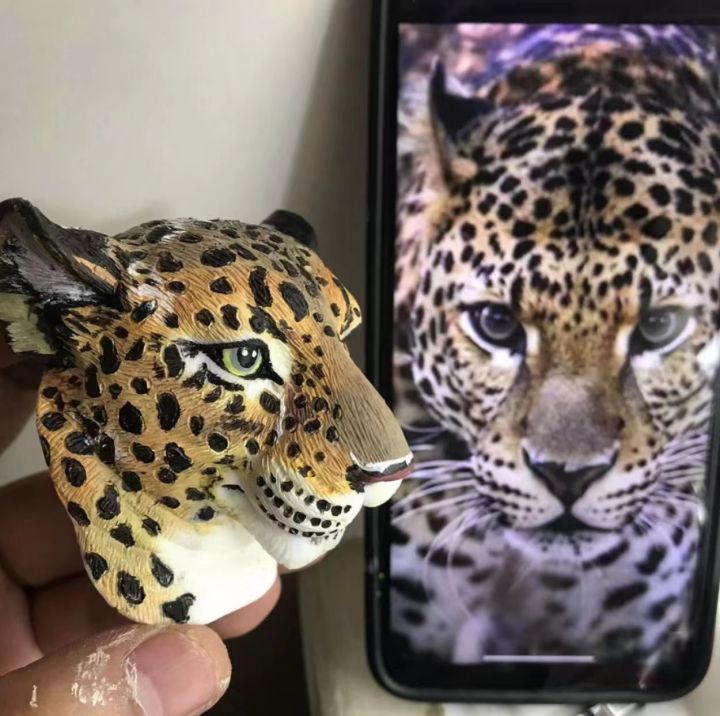 Wild Cat Model GK Dafei GK Colorable Lion Tiger Resin Jaguar Plaster ...