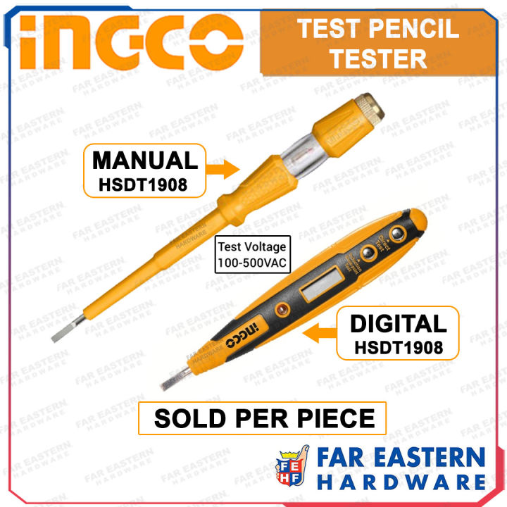 INGCO Test Pencil Electrical Voltage Tester Manual | Digital INHT ...