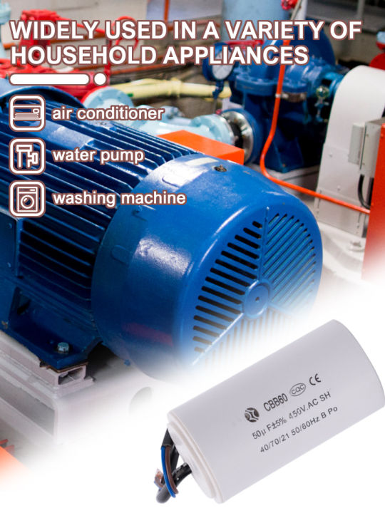 450V 20/40/50/60uF Motor Start Capacitor,CBB60 Motor Running Capacitor ...