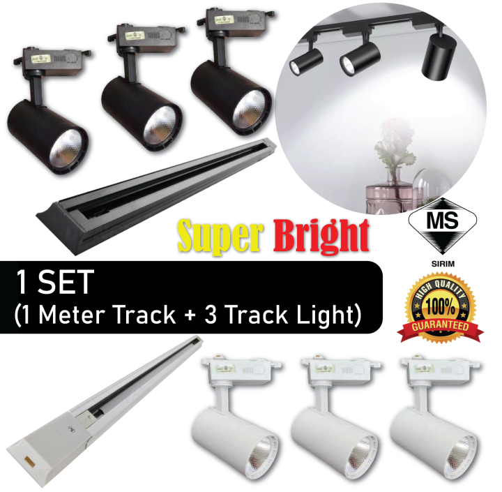 ECO Series Track Light 7W/12W Track Bar LED Ceiling Track Light Black ...
