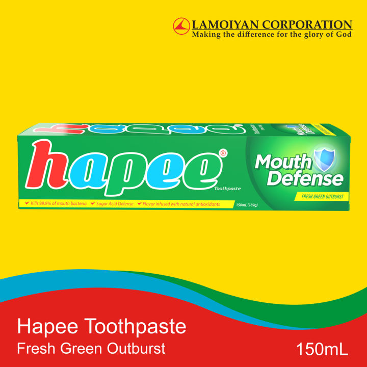 Hapee Toothpaste Fresh Green Outburst 150mL | Lazada PH