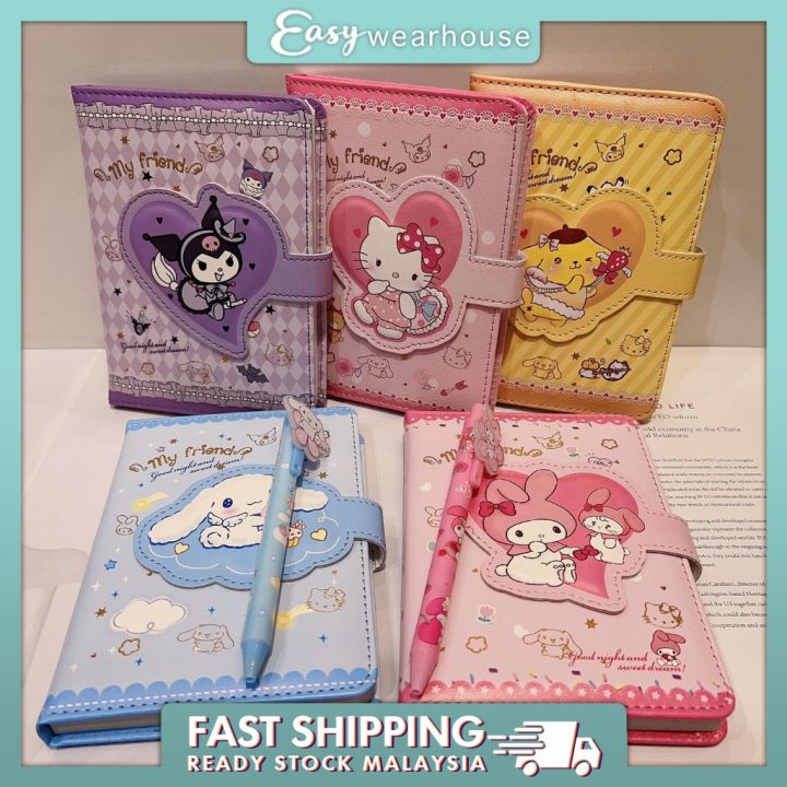 EASY WEARHOUSE Sanrio Notebook Gel Pen Set For Student Kids Kuromi ...